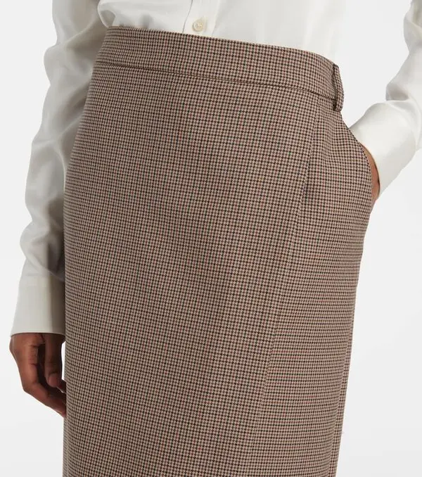 Stella McCartney Houndstooth Wool Pencil Skirt