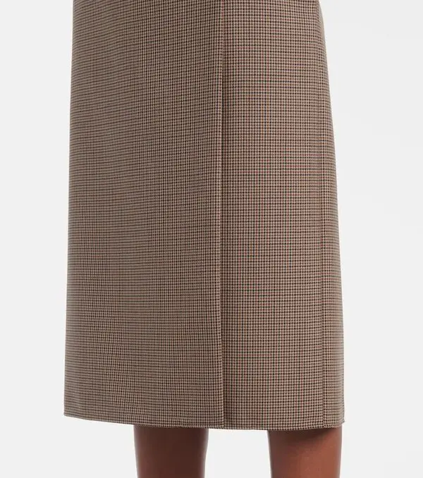 Stella McCartney Houndstooth Wool Pencil Skirt