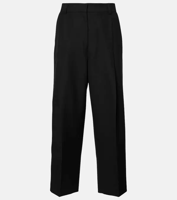 TOTEME High-rise Straight Twill Pants