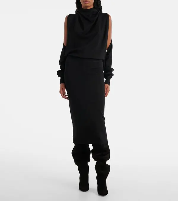 Alaïa Cut Out Midi Dress