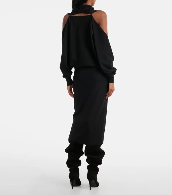 Alaïa Cut Out Midi Dress
