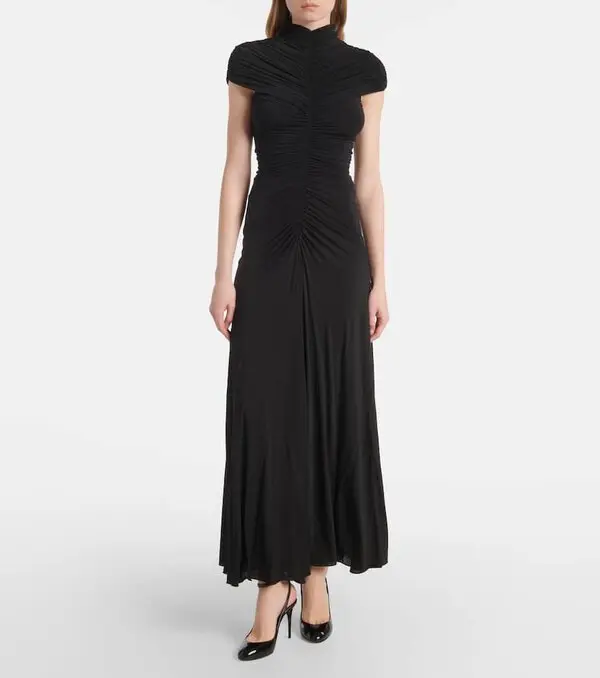 Alaïa Gathered Maxi Dress
