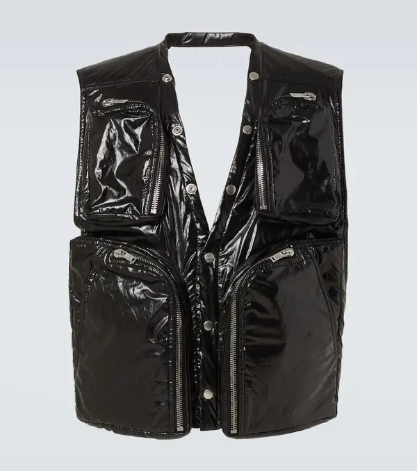 Rick Owens Cotton Cargo Vest - Black