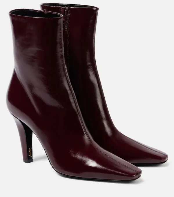 Saint Laurent Jill 95 Leather Ankle Boots
