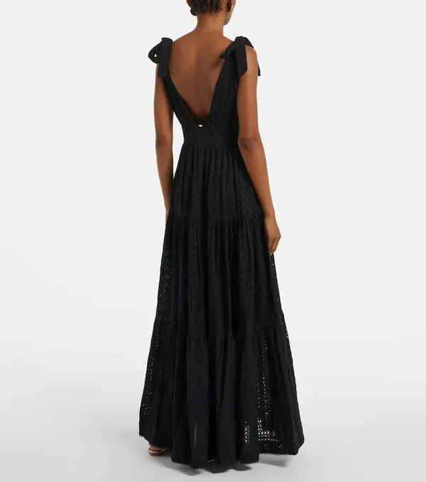 Poupette St Barth Cara Tiered Cotton Maxi Dress