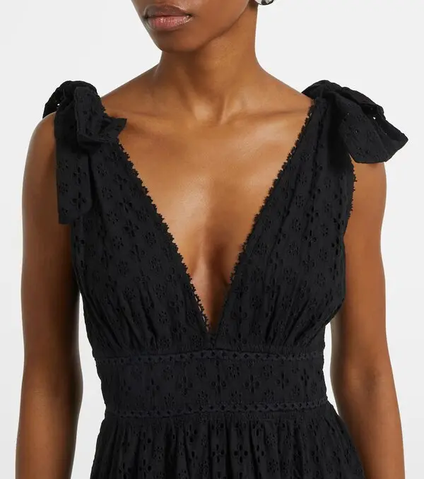 Poupette St Barth Cara Tiered Cotton Maxi Dress