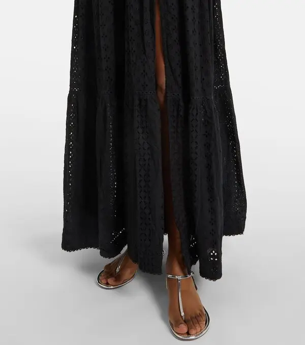Poupette St Barth Cara Tiered Cotton Maxi Dress
