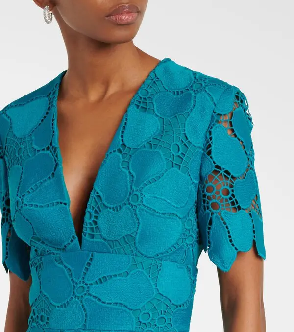 Elie Saab Broderie Anglaise Maxi Dress