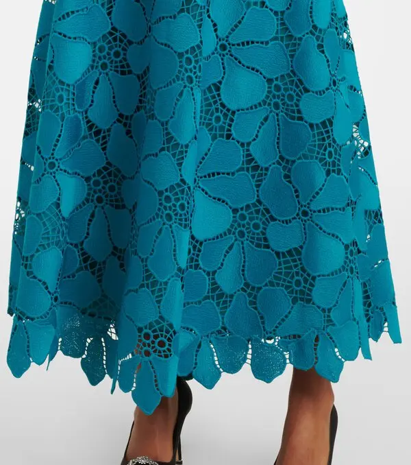 Elie Saab Broderie Anglaise Maxi Dress