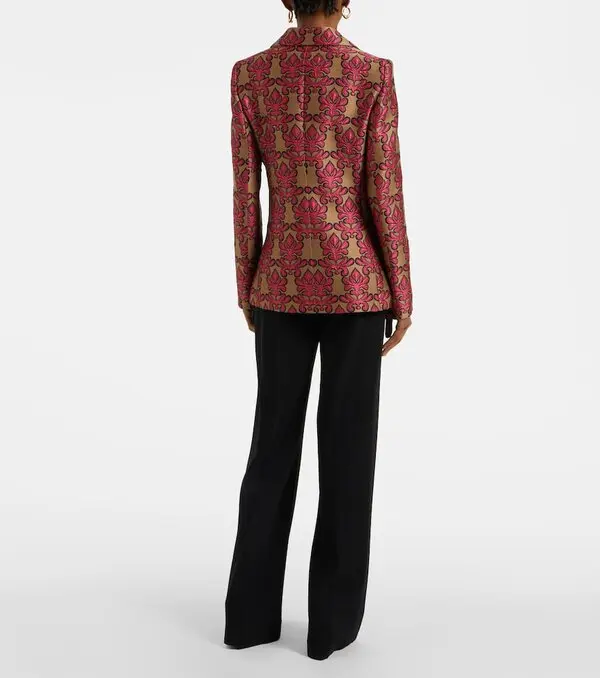 La DoubleJ 24/7 Cotton Jacquard Blazer - Multicoloured