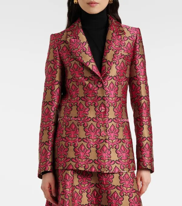 La DoubleJ 24/7 Cotton Jacquard Blazer - Multicoloured