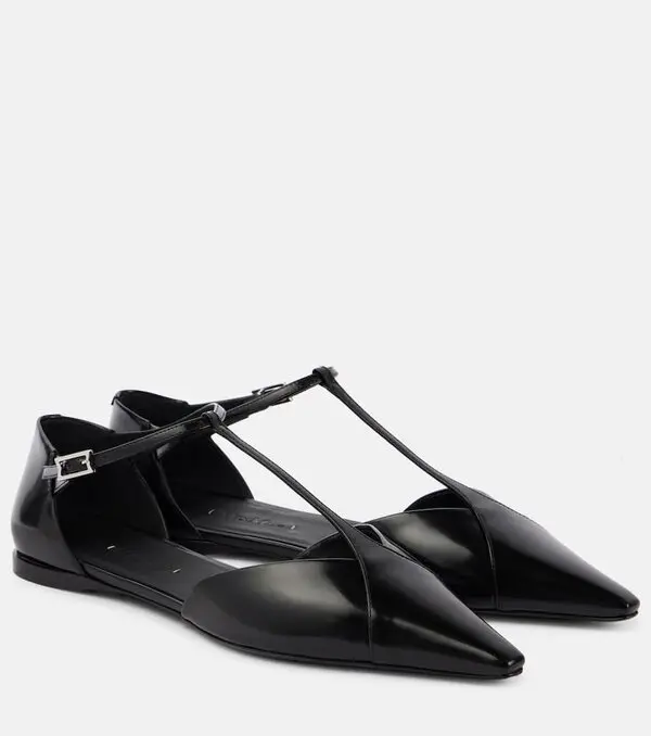 Max Mara Fsilkway Leather Ballerinas