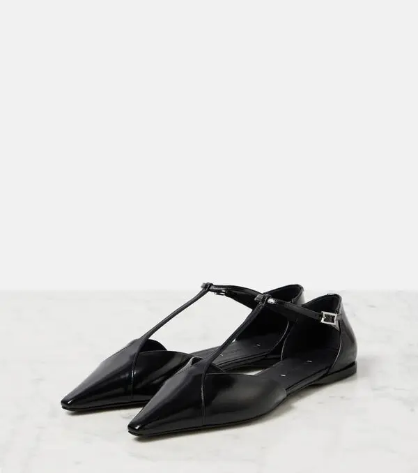 Max Mara Fsilkway Leather Ballerinas