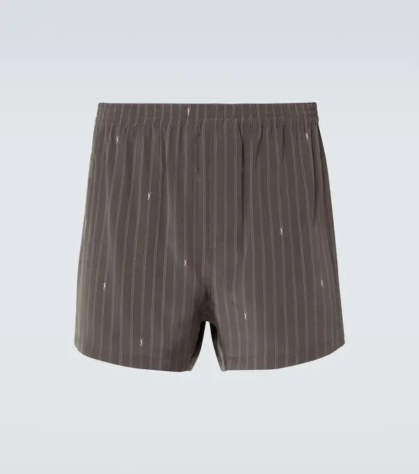 Saint Laurent Silk Boxer Briefs - Grey