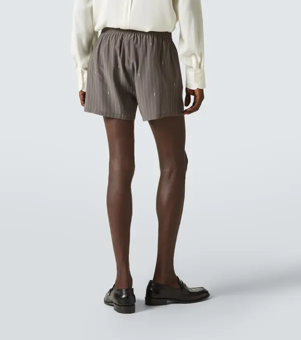 Saint Laurent Silk Boxer Briefs - Grey