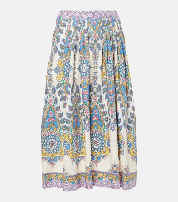 Etro Paisley Printed Midi Skirt - Multicoloured