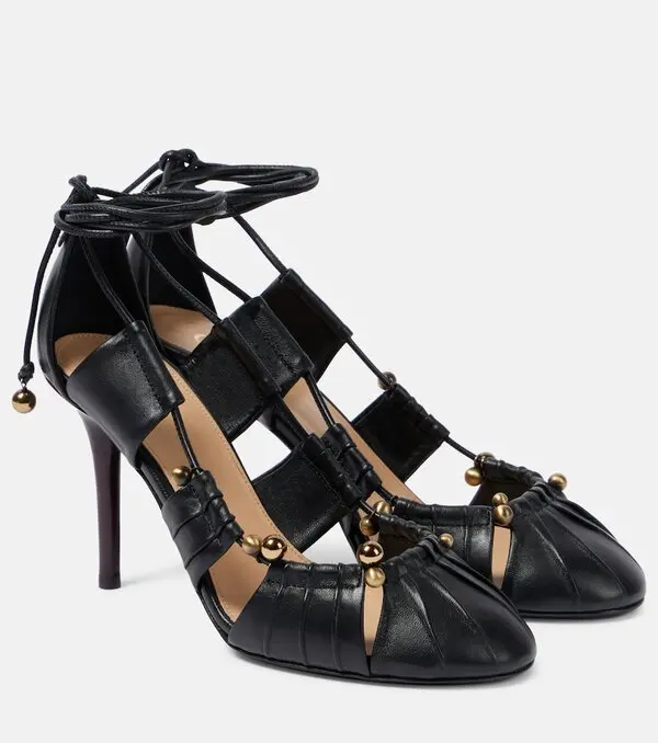 Chloé Luna Leather Pumps - Black