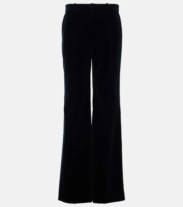 Chloé Cotton Velvet Flared Pants