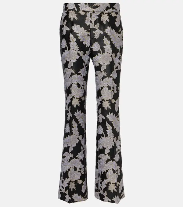La DoubleJ Saturday Night Jacquard Bootcut Pants - Multicoloured