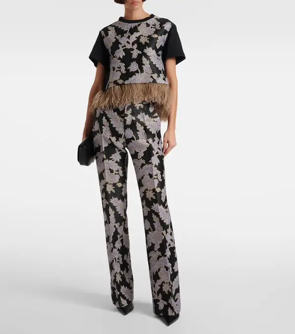 La DoubleJ Saturday Night Jacquard Bootcut Pants - Multicoloured