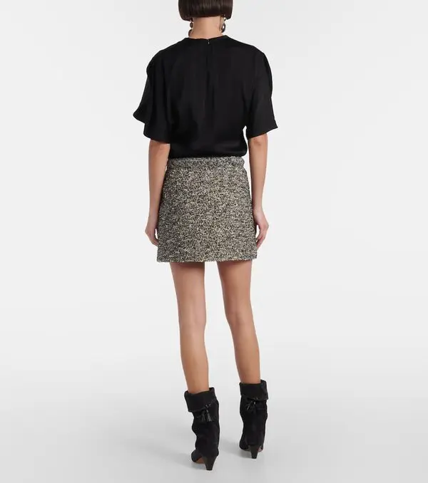 Isabel Marant Étoile Gleny Tweed Miniskirt - Black