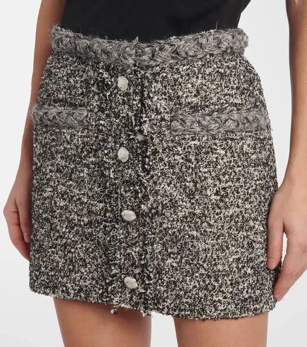Isabel Marant Étoile Gleny Tweed Miniskirt - Black