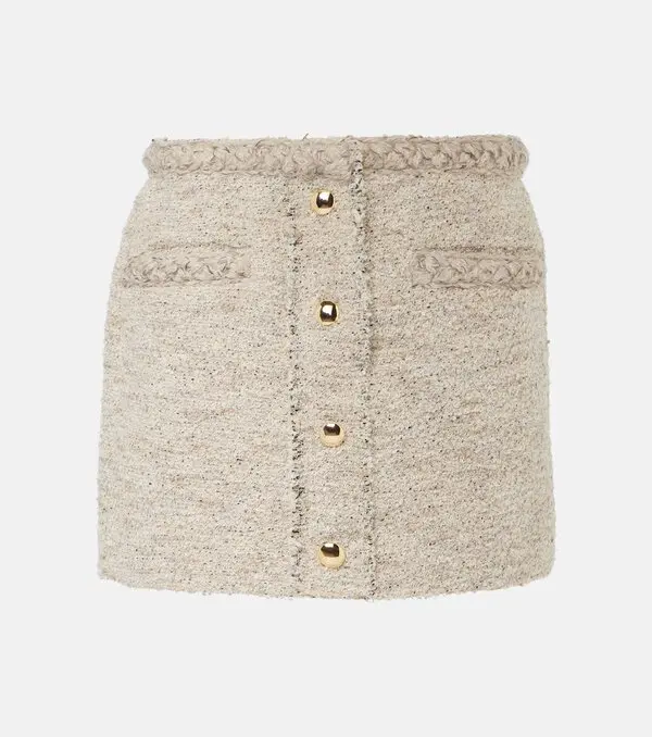 Isabel Marant Étoile Gleny Tweed Miniskirt - Black