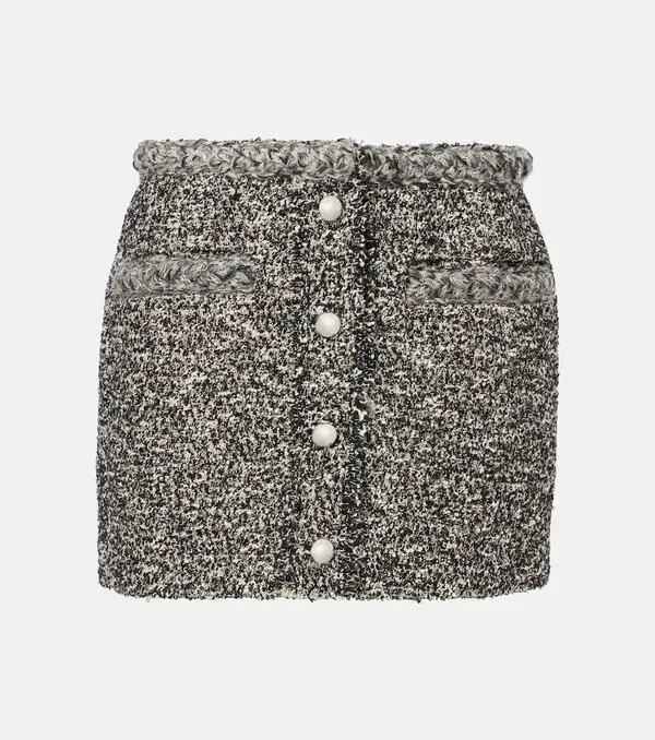 Isabel Marant Étoile Gleny Tweed Miniskirt - Black