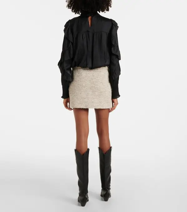Isabel Marant Étoile Gleny Tweed Miniskirt - Black
