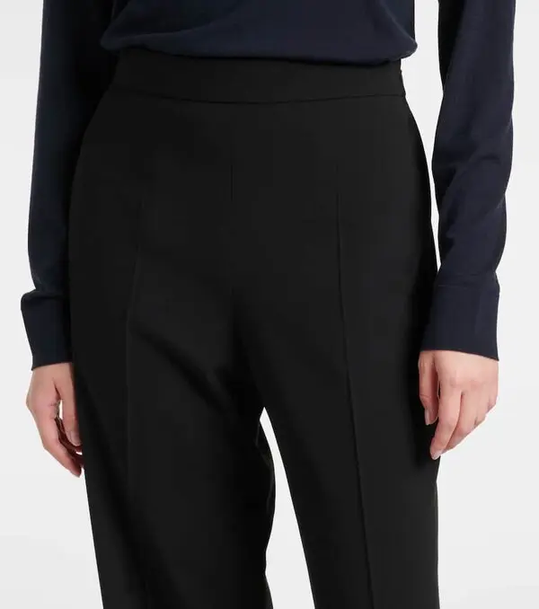 THE ROW Dina Wool-blend Straight Pants