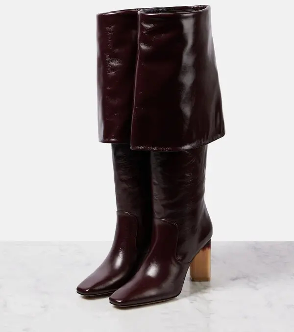 Chloé Georgia 90 Leather Knee-high Boots