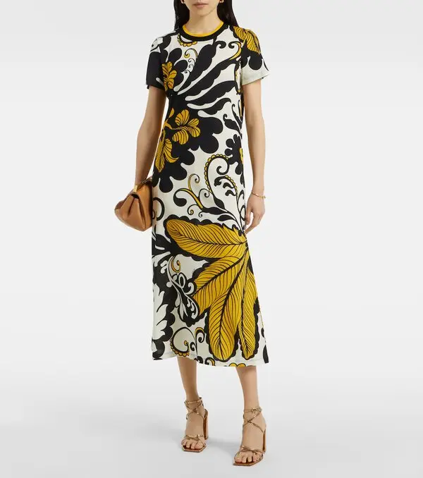 La DoubleJ Floral Cotton Midi Dress - Multicoloured