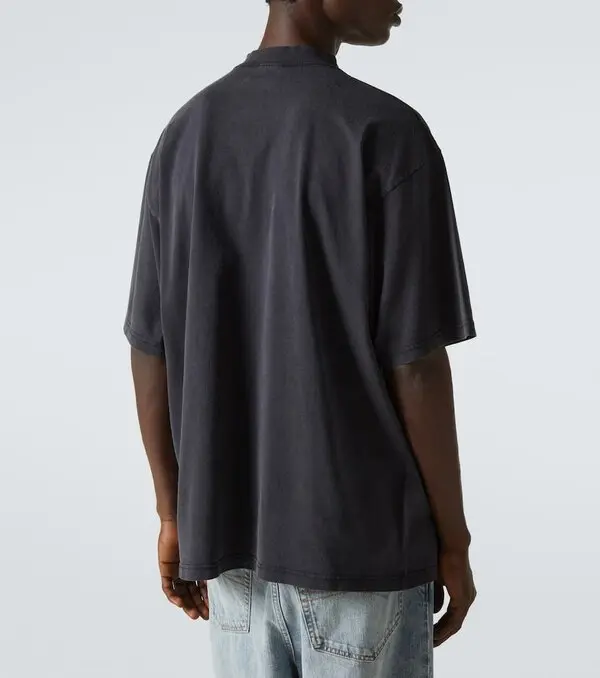 Balenciaga I Love Paris Cotton T-Shirt - Black | Editorialist