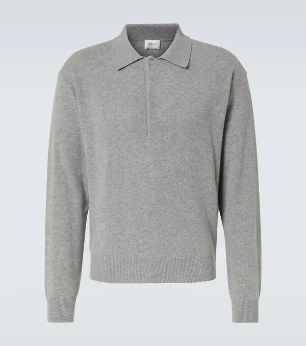Saint Laurent Wool Polo Sweater - Grey