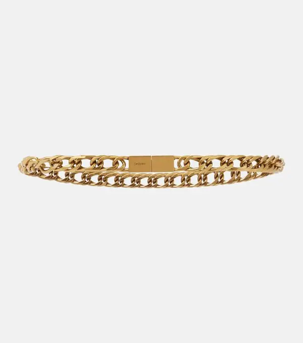 Saint Laurent Fine Ceinture Chain Belt - Metallic