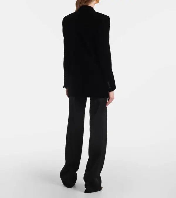 Saint Laurent Double-breasted Velvet Blazer