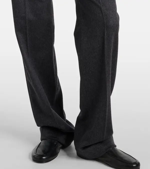 THE ROW Selvie Straight Leg Cashmere Pants