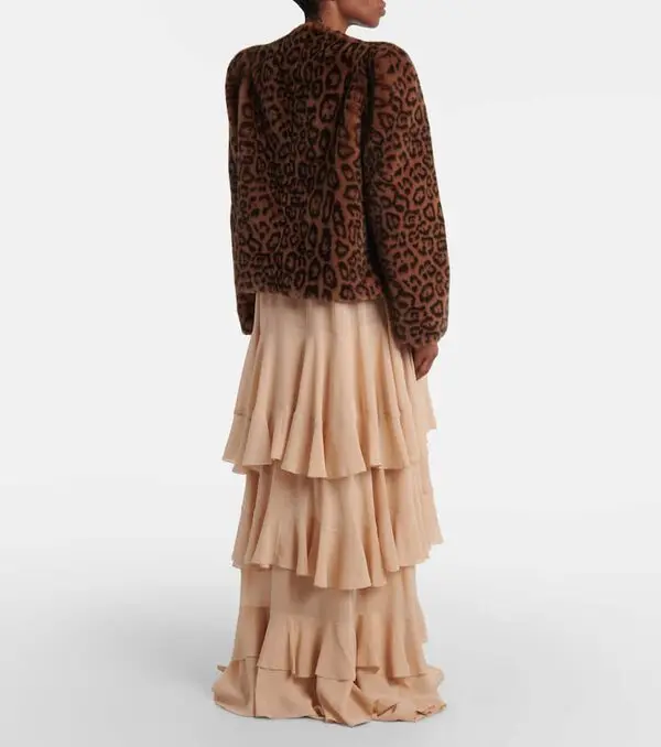 Chloé Leopard-print Faux Fur Jacket
