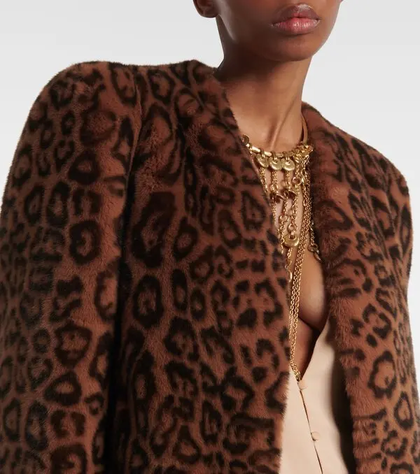 Chloé Leopard-print Faux Fur Jacket