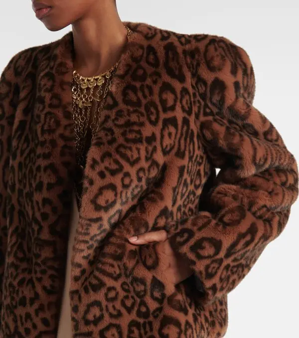 Chloé Leopard-print Faux Fur Jacket