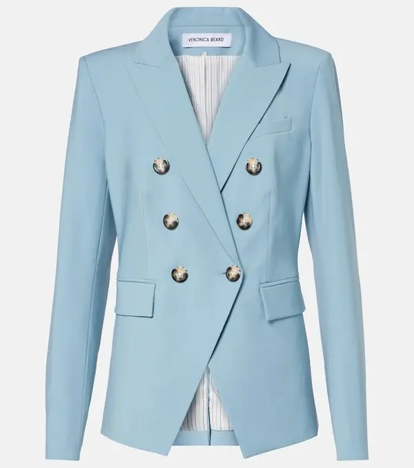 Veronica Beard Miller Wool-blend Blazer - Blue