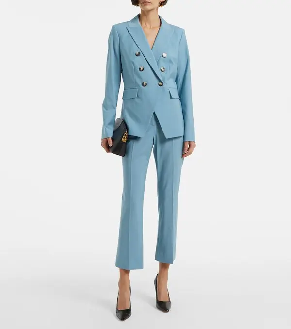 Veronica Beard Miller Wool-blend Blazer - Blue