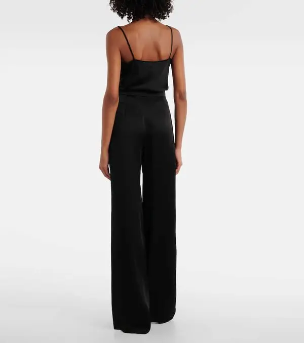 Max Mara Ieti Wide-leg Satin Pants - Black
