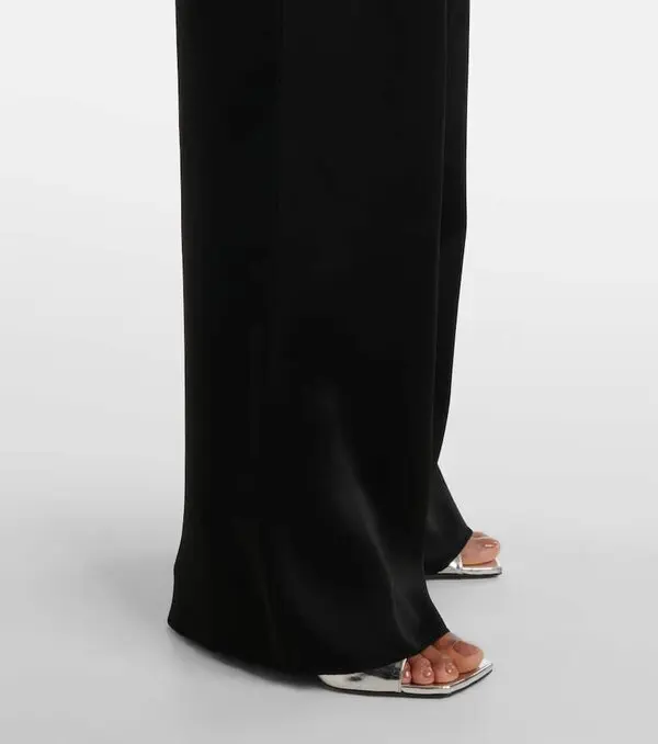 Max Mara Ieti Wide-leg Satin Pants - Black