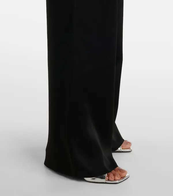 Max Mara Ieti Wide-leg Satin Pants - Black