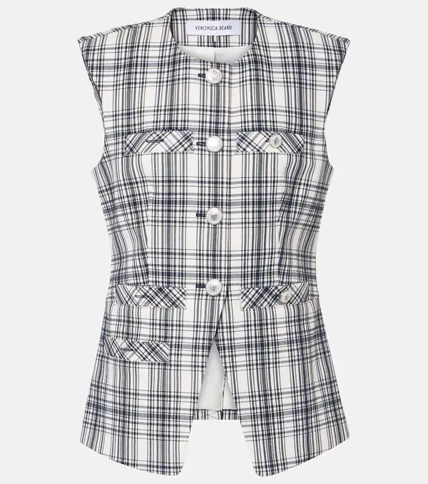 Veronica Beard Tamara Plaid Vest
