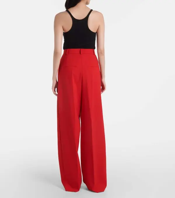 Sportmax Abadan Wool-blend Wide-leg Pants