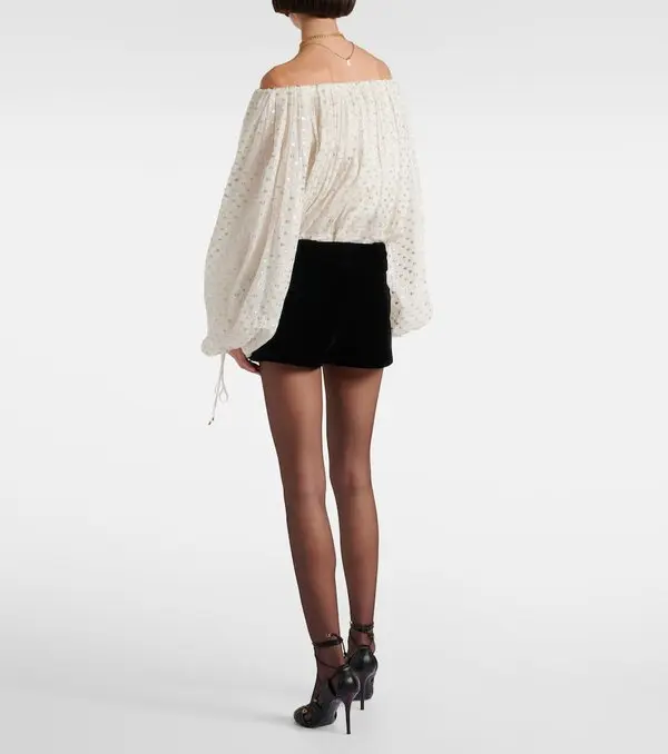 Chloé Cotton Velvet Shorts