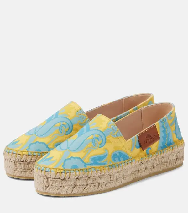 Etro Printed Espadrilles - Yellow