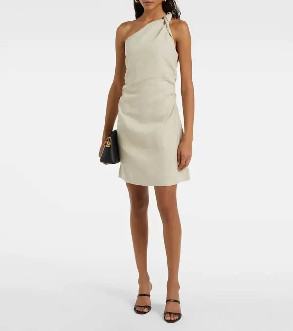 knee length dresses for ladies Carrie Mae Poet Mini Dress — Soft White – La Garçonne main image 1